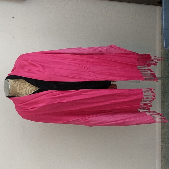 Source Unknown | Accessories | Two Tone Hot Pink Pashmina | Poshmark